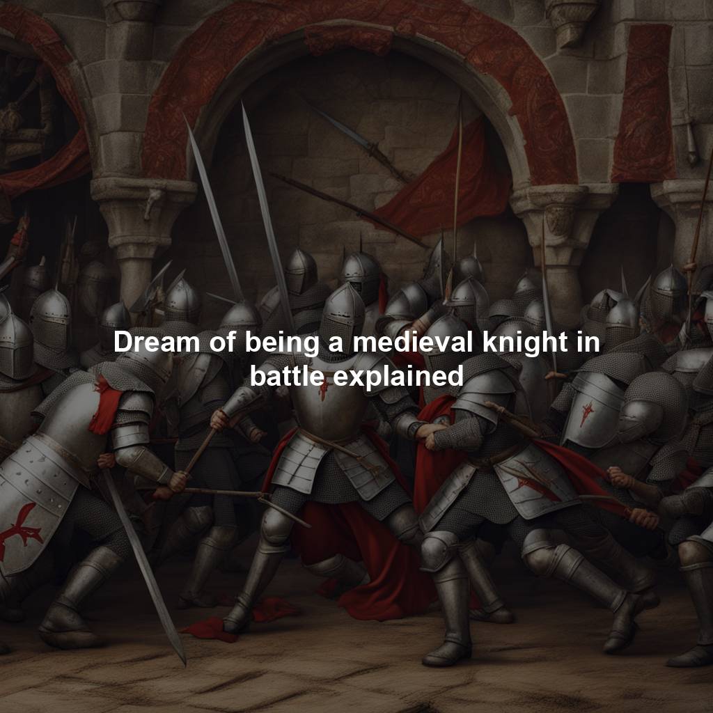 Dream of being a medieval knight in battle explained